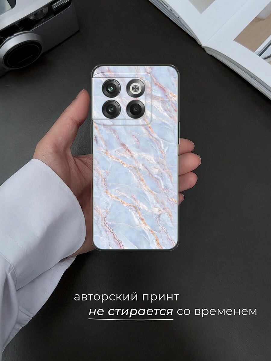 Чехол на OnePlus 10T / Ван плюс 10T с принтом "Сиреневый мрамор" — фото 1