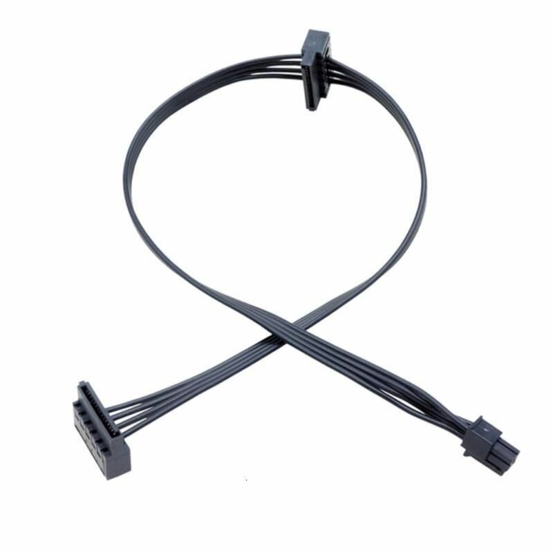 Кабель питания Mini 4Pin/4Pin/Mini 6Pin to Double 15Pin для жестких дисков, - Маленький 4-контактный разъем