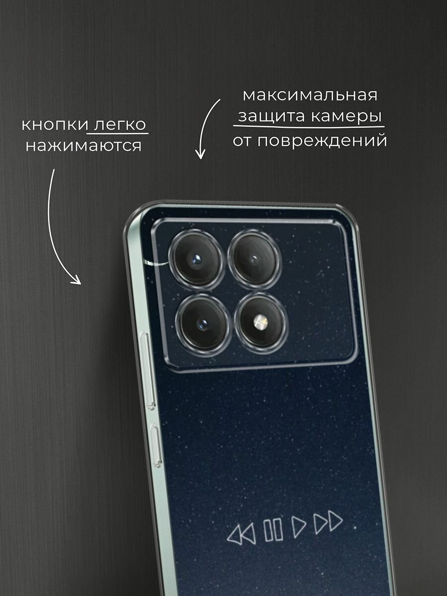Чехол на Xiaomi Poco X6 PRO 5G / Поко X6 Про 5G с принтом "Космическая музыка" — фото 1