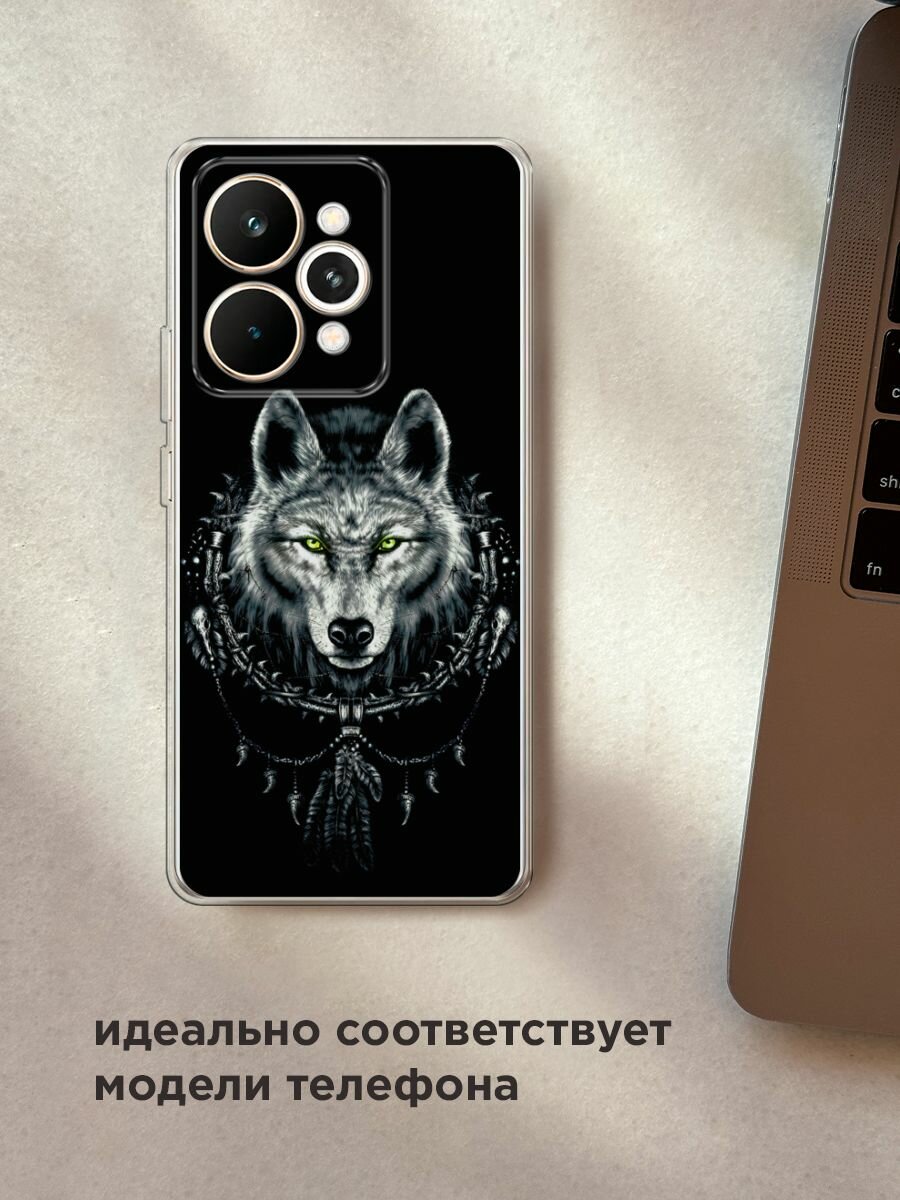 Чехол на Realme 15 Pro / Реалми 15 Про с принтом "Волк оберег" — фото 1