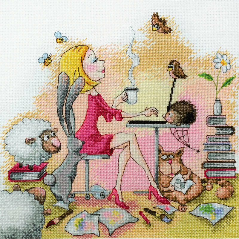Набор для вышивания Марья Искусница "Творческая натура" Elina Ellis illustration, Арт. 15.001.20