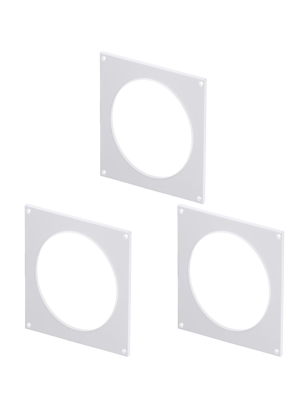 Накладка для круглых воздуховодов настенная пластиковая 170х170 мм d130 мм (3 шт.)