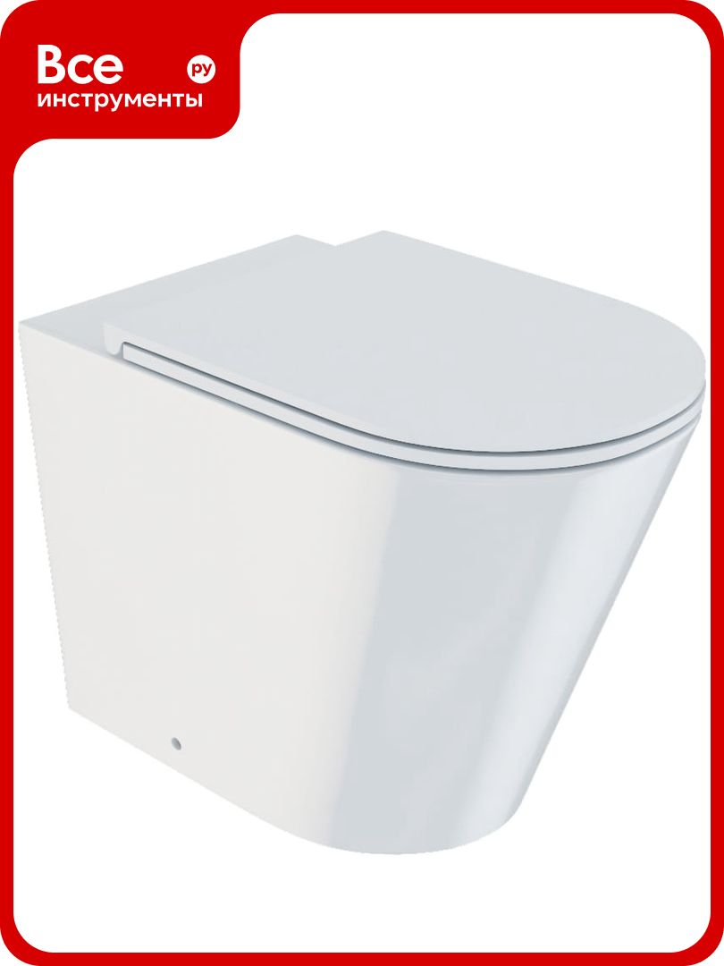 Приставной унитаз IDDIS Calipso Rimless безободковый CALRDSEi26, 25 л