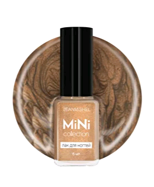 Jeanmishel Mini Collection Лак для ногтей 6 мл. №173 кофейный с золотом