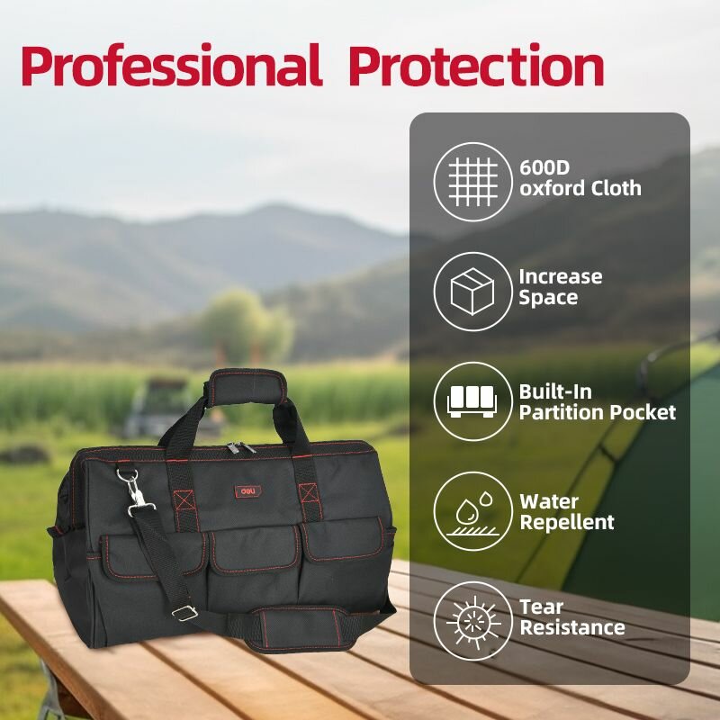 Сумка для инструментов Deli DL430904 "Black Edition"