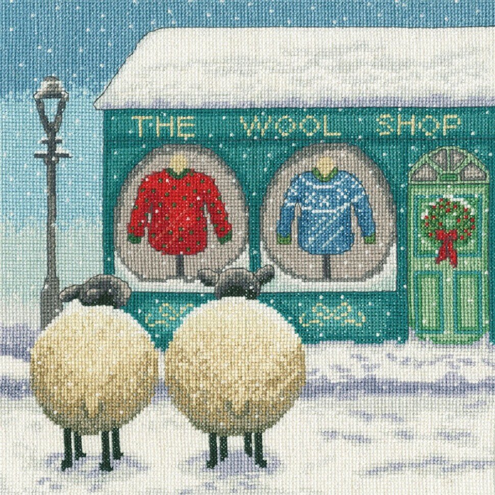Набор для вышивания Bothy Threads #XLP18 The Wool Shop (Магазин шерсти), Счетный крест, 26 х 26 см