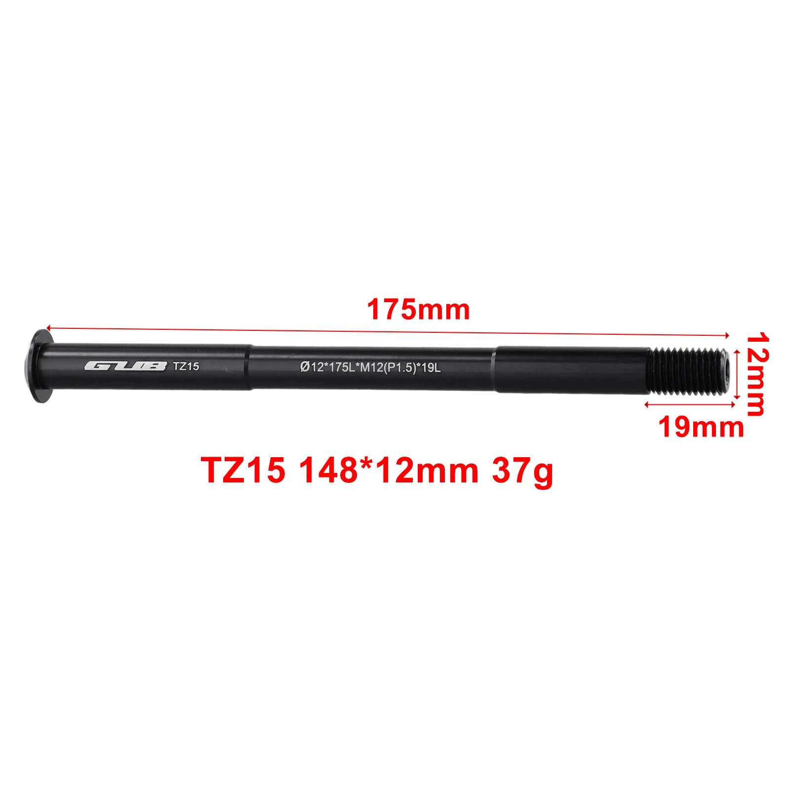 Задняя сквозная ось MTB TZ15 148*12 мм 175 мм