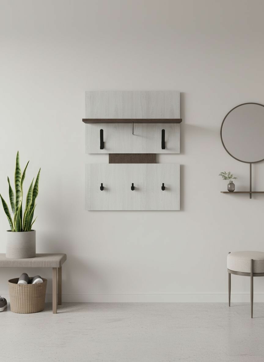 ARNIKA Вешалка настенная для одежды, Ясень анкор светлый, Венге