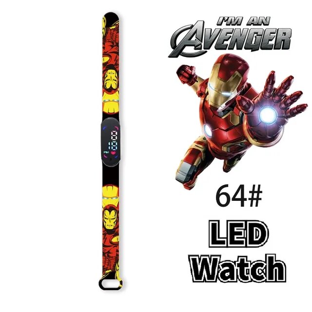 Браслет с изображением Микки и Минни Маус из мультфильма «Холодное сердце» с Дональдом Даком и светодиодными сенсорными часами для детей и школьников, спортивные электронные часы с мультяшным принтом, подарочная игрушка