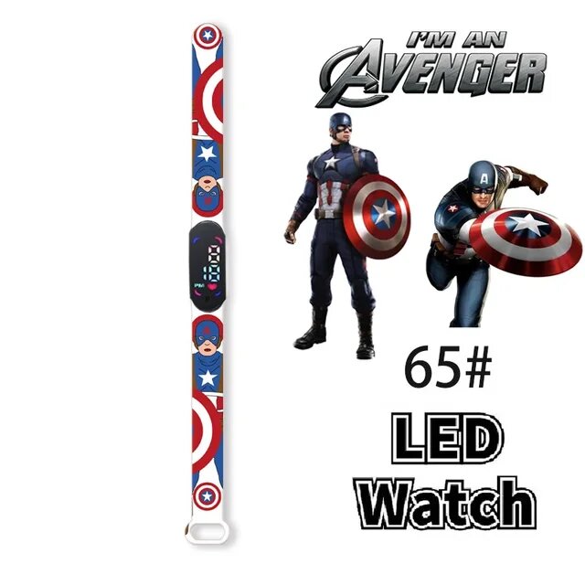 Браслет с изображением Микки и Минни Маус из мультфильма «Холодное сердце» с Дональдом Даком и светодиодными сенсорными часами для детей и школьников, спортивные электронные часы с мультяшным принтом, подарочная игрушка