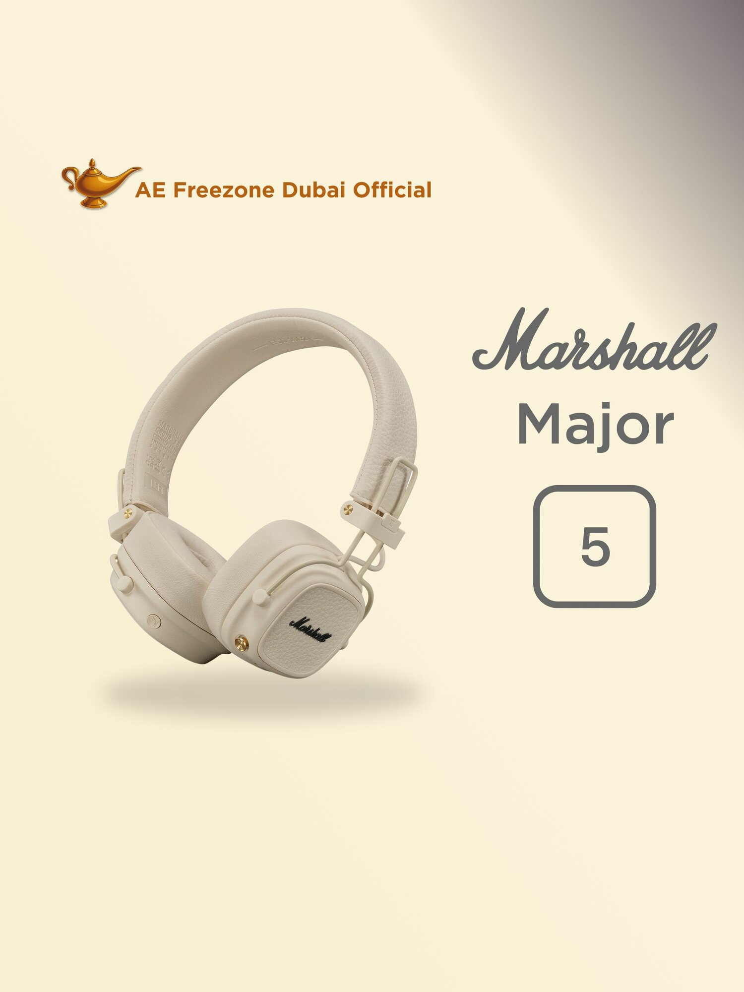 Беспроводные наушники Marshall Major V, цвет Beige, (бежевый)