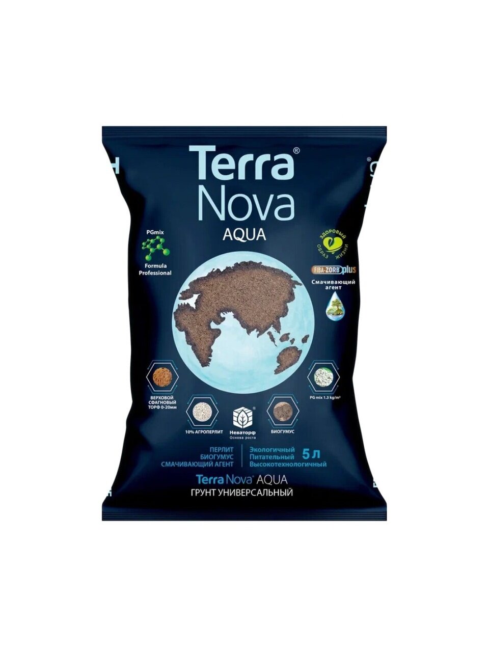 Грунт Terra Nova Aqua, универсальный, с биогумусом и перлитом, 5 л