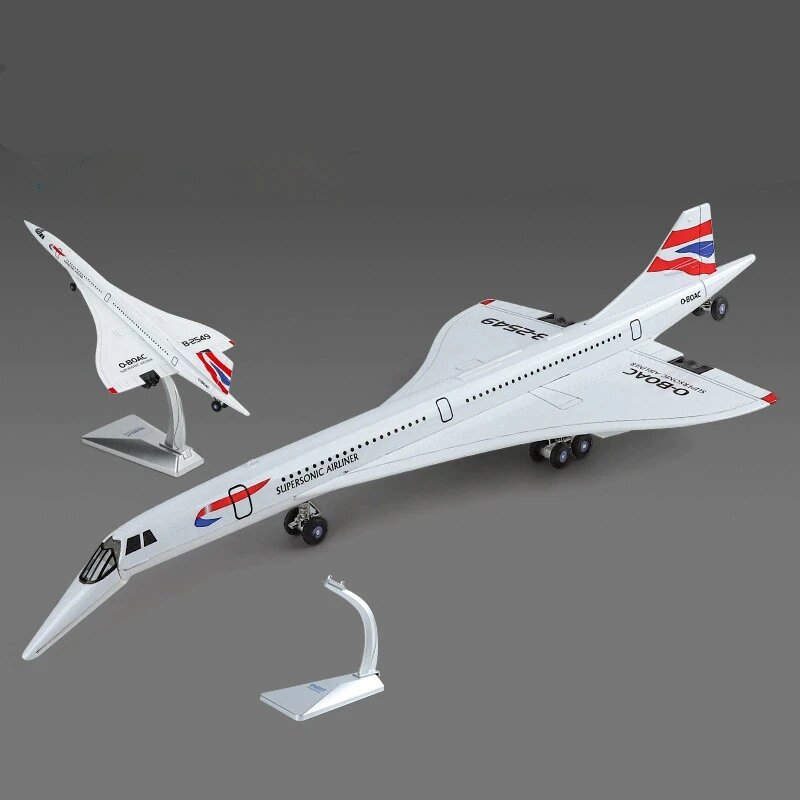 Металлическая модель самолета Concorde 1:168, цвет: With foam box