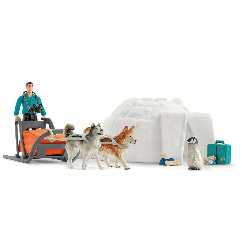 Игровой набор Schleich Антарктическая экспедиция с хаски, Шляйх 42624 Wild Life