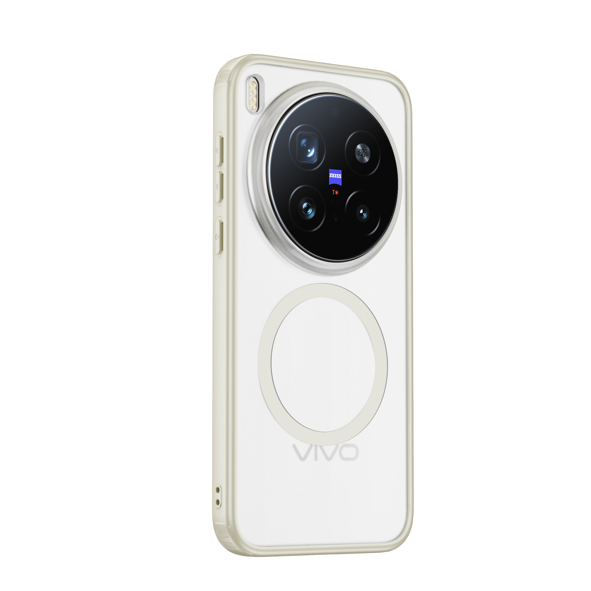 Чехол Для Vivo X300 Pro/Виво X300 Про, soft touch, чехол-кардиомонитор, поликарбонат (PC), защита камеры, ударопрочный, усиленные углы, Vivo, Vivo X300 Pro, white,