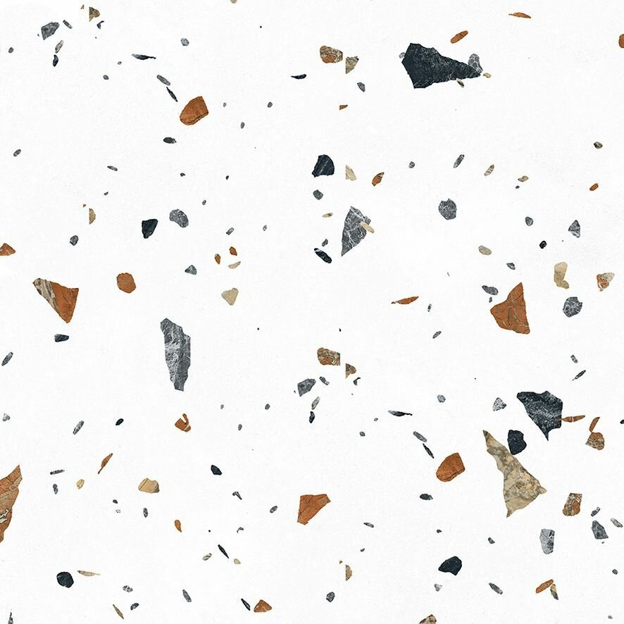 Laparet Керамогранит Terazzo Bianco цветной матовый карвинг 60x60 8 мм (цена за 1.44 м2)