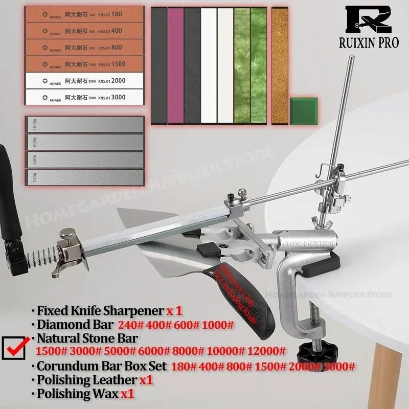 RUIXIN Pro RX009 2023 Новая точилка для ножей с фиксированным углом, полный набор кухонных аксессуаров, инструментов