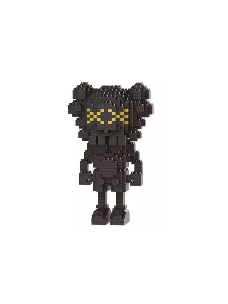 Конструктор Balody BA16237 Kaws, 3D-кукла, 876 деталей, пластик, черный