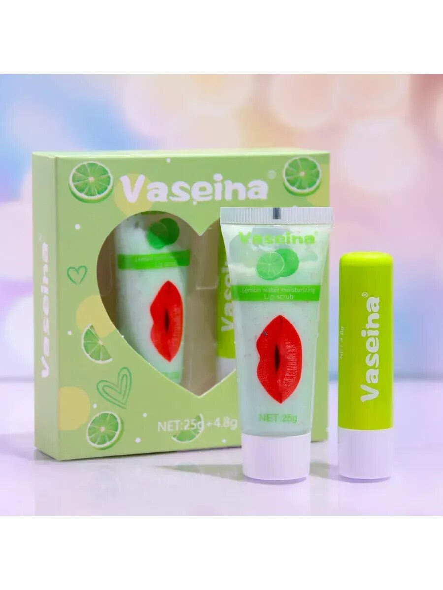 Набор для губ Лайм бальзам и скраб