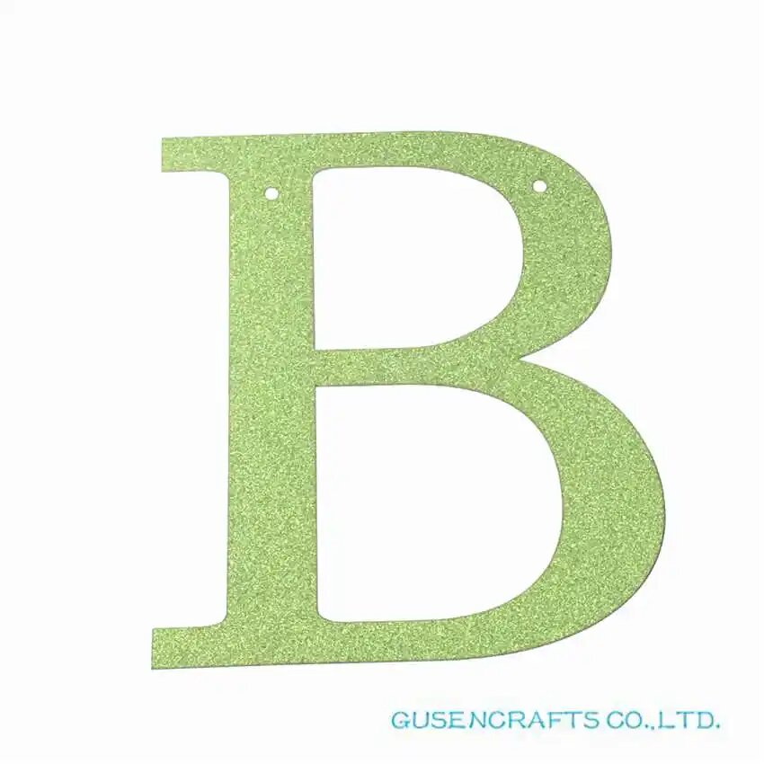 Растяжки на день рождения, 1 шт./лот, 13 см, персонализированные зеленые блестящие бумажные баннеры с буквами, подвесные Свадебные украшения для будущей мамы