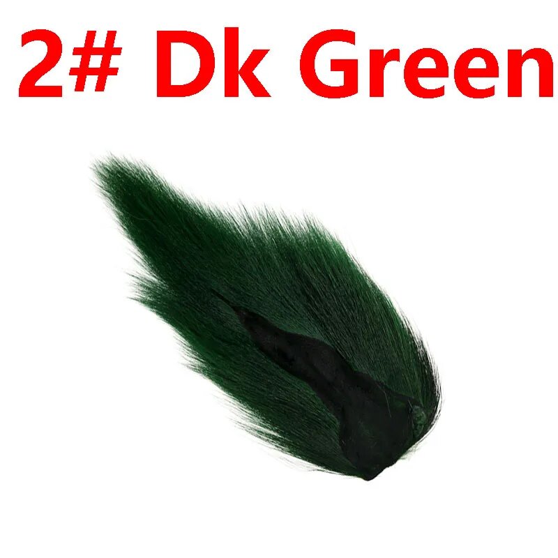 Vampfly Премиальные окрашенные пряжки из меха оленя для вязания мух Dk Green 1pcs