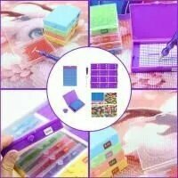 Лоток для алмазной вышивки с защелкой Органайзер для страз и бусин Набор инструментов для алмазной мозаики для взрослых и начинающих