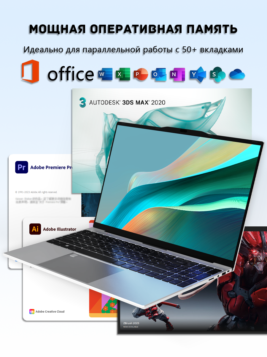 Ноутбук для работы и учебы ,15.6" ,1920x1080 IPS, Intel Core i3-6006U, 8 GB RAM SSD ,256GB , Windows 11, серый