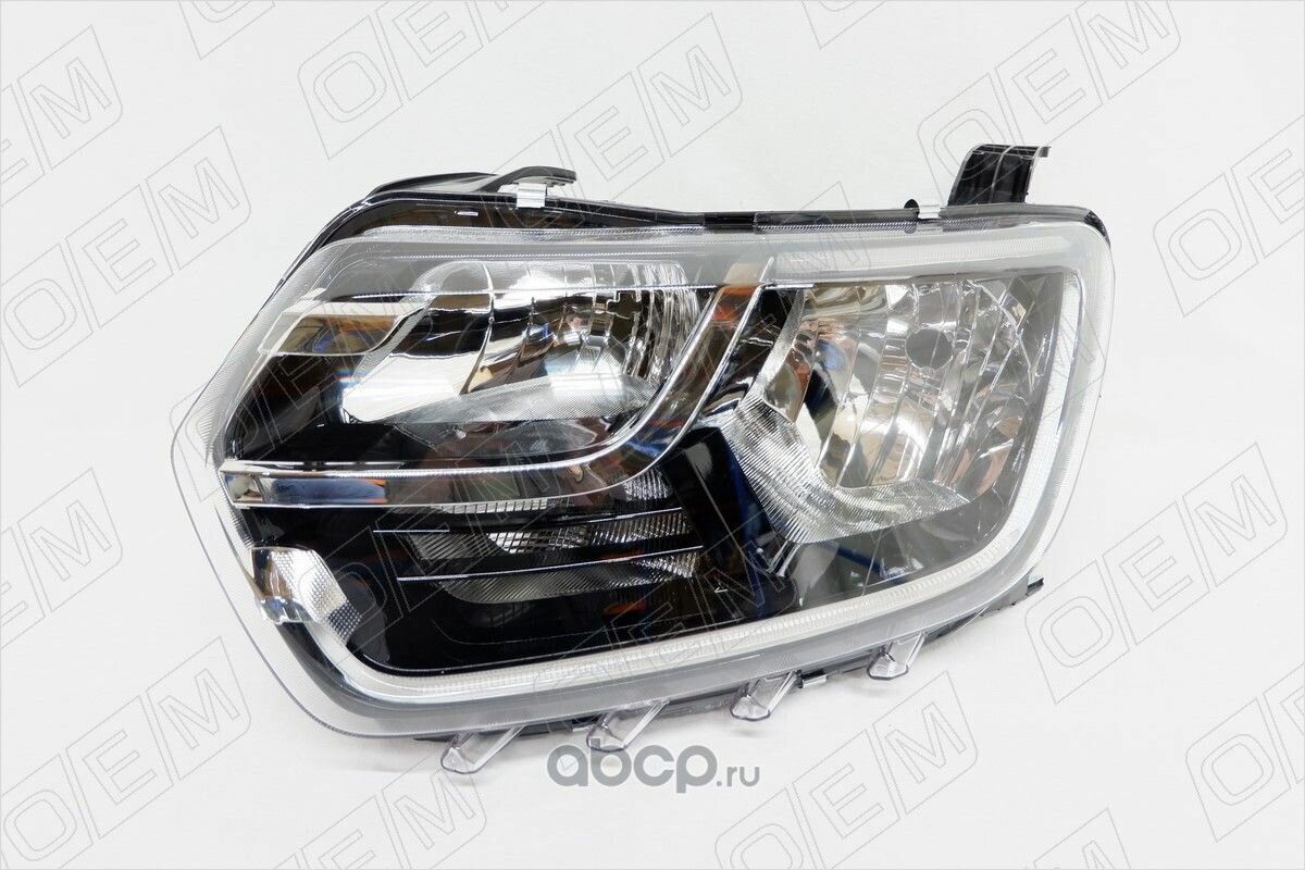 Фара левая для Renault Duster 2 (2020-нв) галоген, с корректором, светодиодные ДХО (LED)
