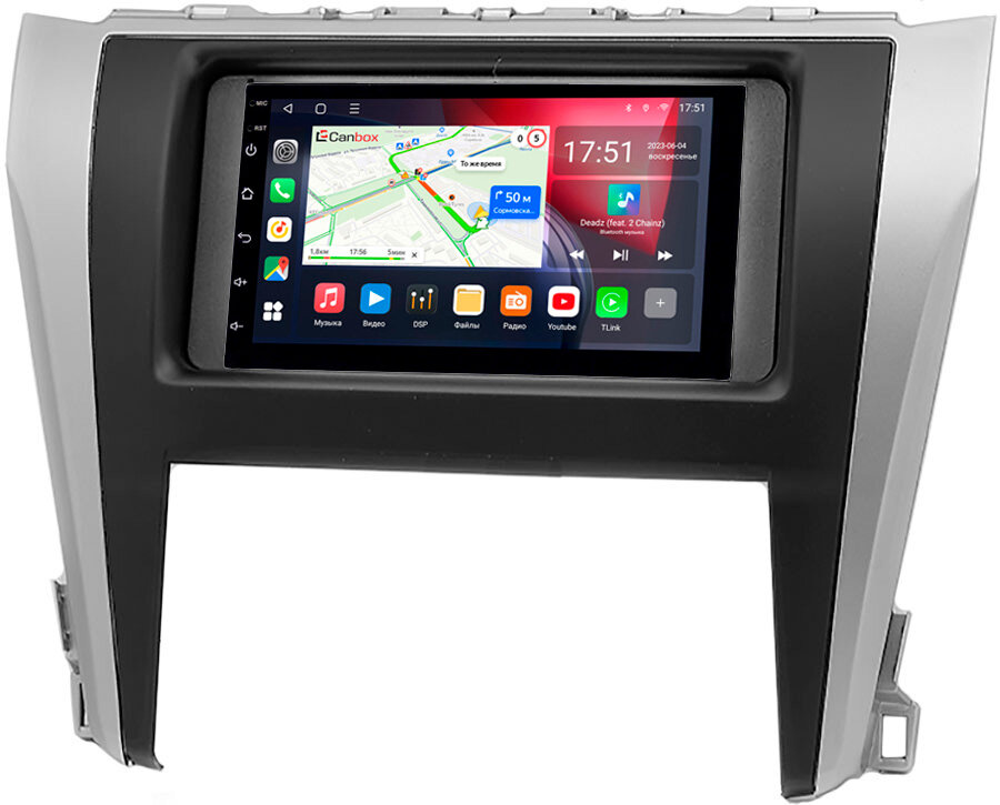 Штатная магнитола Toyota Camry XV55 2014-2018 Canbox L-Line 4476-RP-TYCA55-451 Android 10 (4G-SIM, 3/32, TS18, DSP, QLed)