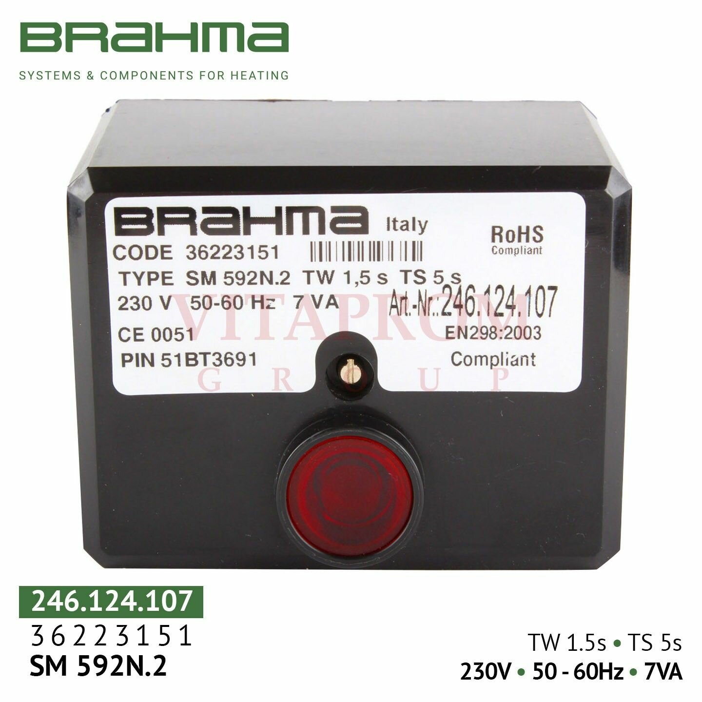 Блок управления горением Brahma SM592N.2, 36223151
