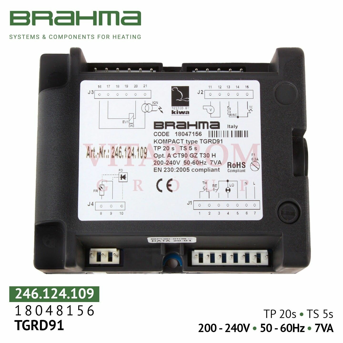 Блок управления горением Brahma TGRD91, 18047156