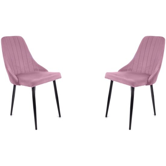 Комплект стульев M-group милан Классика чёрный, пудровый (2 шт)