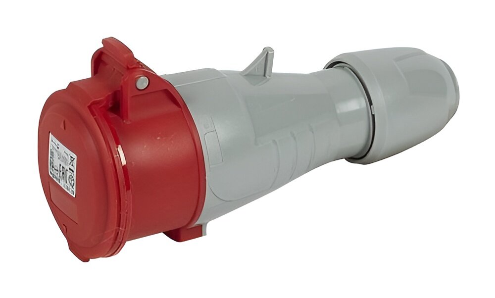 Розетка мобильная Legrand, 16А, 3К+Н+З, 380В, IP44, арт. L555109, цвет красный/серый