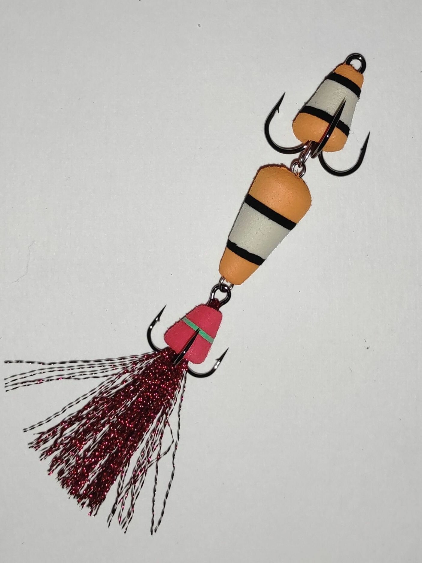 Мандула 92мм 203 красный оранжевый чёрный белый розовый