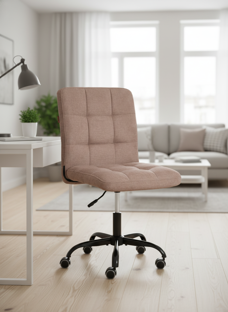 TetChair Кресло компьютерное офисное FIESTA metalBL, ткань, светло-коричневый