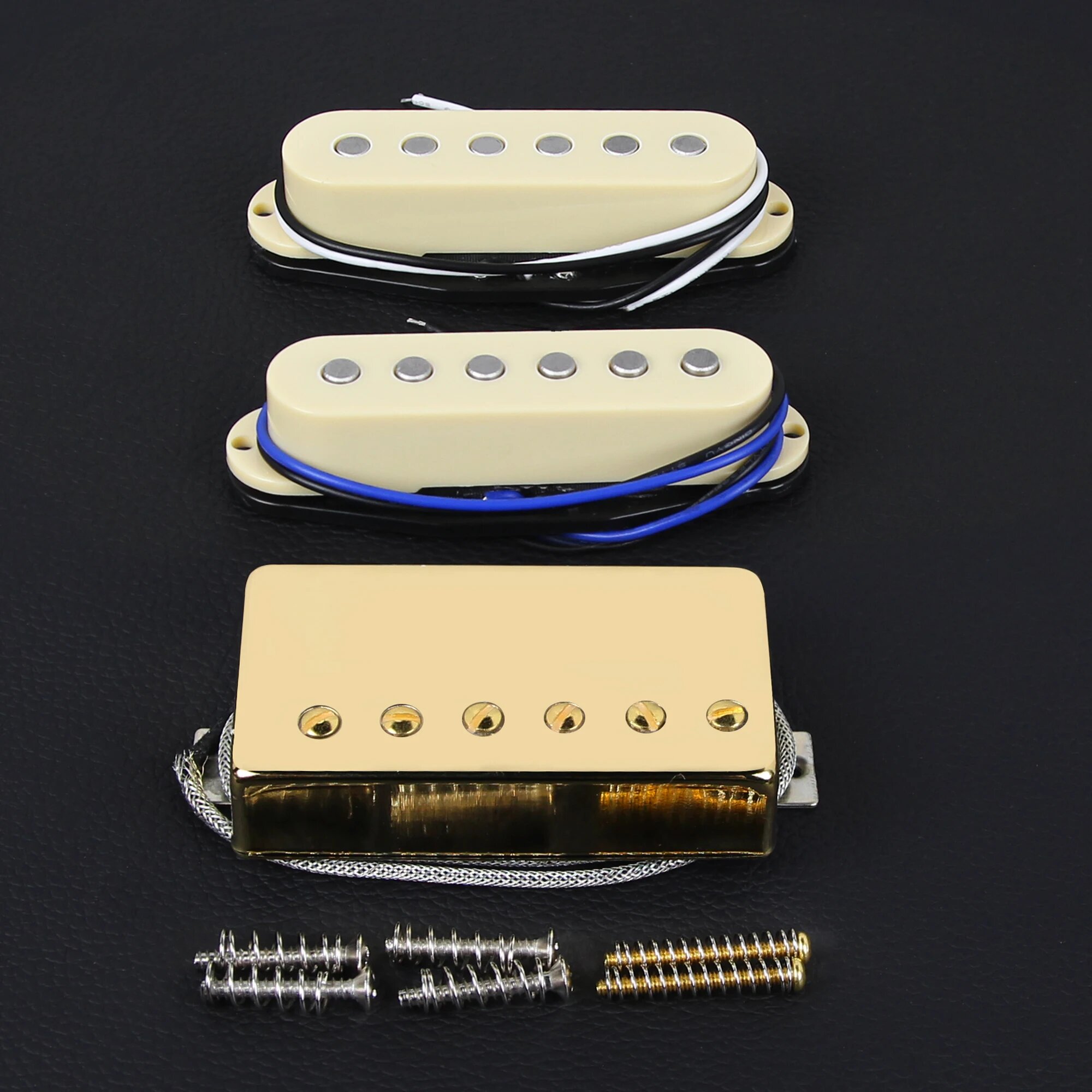 FLEOR SSH звукосниматели Alnico 5, Cream and Gold