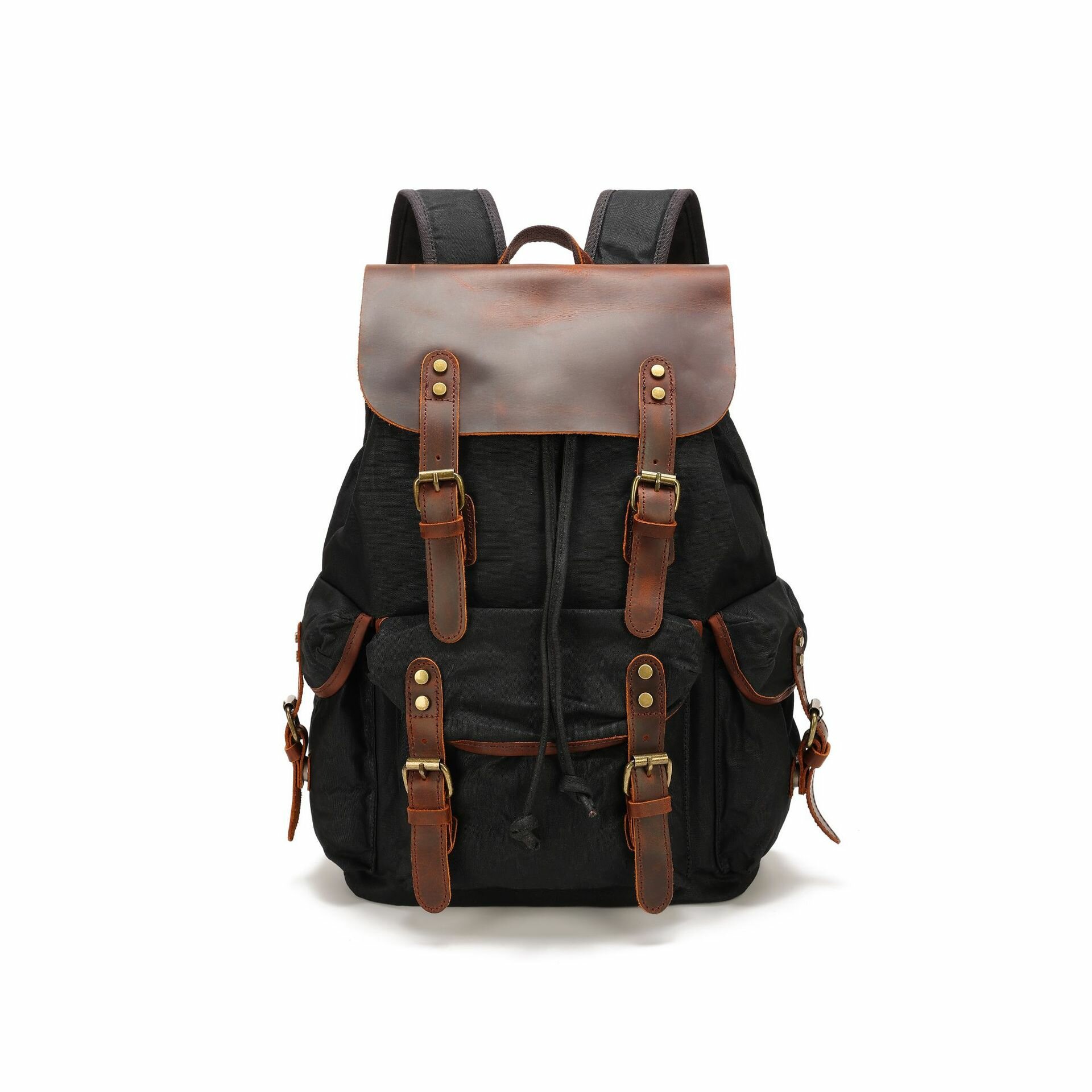 Кожаный рюкзак «Соль и перец» в стиле ретро, европейский и американский водонепроницаемый холщовый мешок с маслом и воском, рюкзак большой вместимости, дорожная сумка