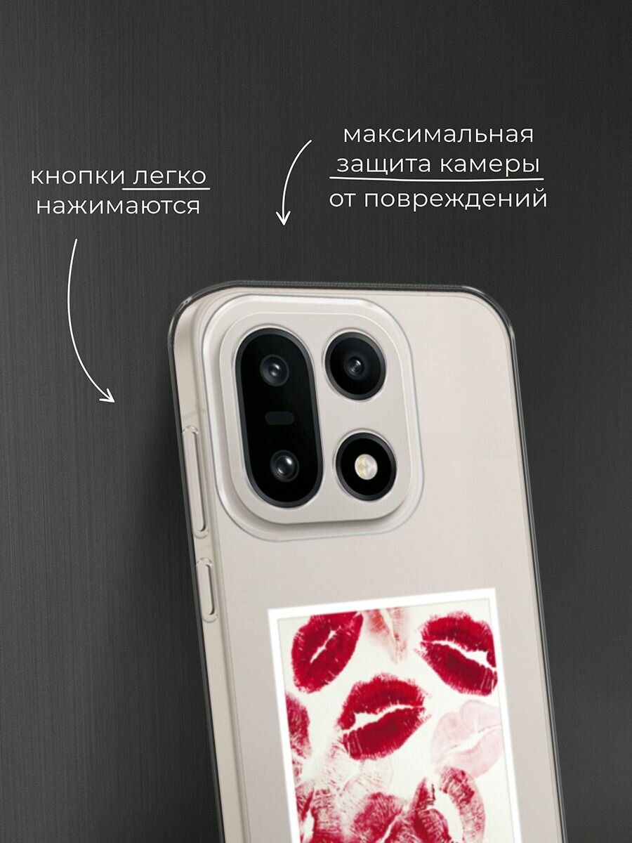Чехол на OnePlus 15 / Ван Плас 15 с принтом Полароид губы 2 — фото 1