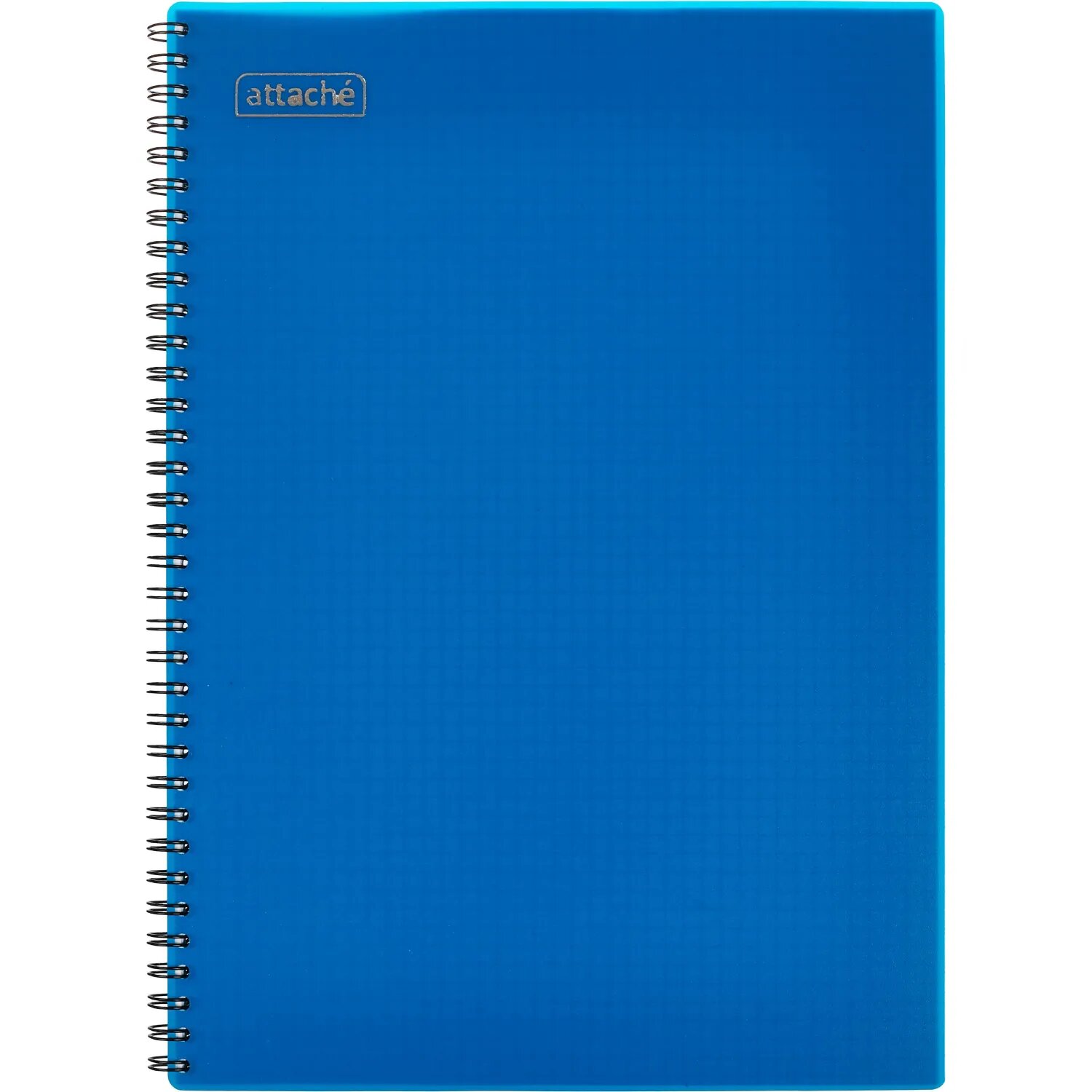 Тетрадь общая Attache 96л клетка А4 спираль, обложка Plastic, синяя