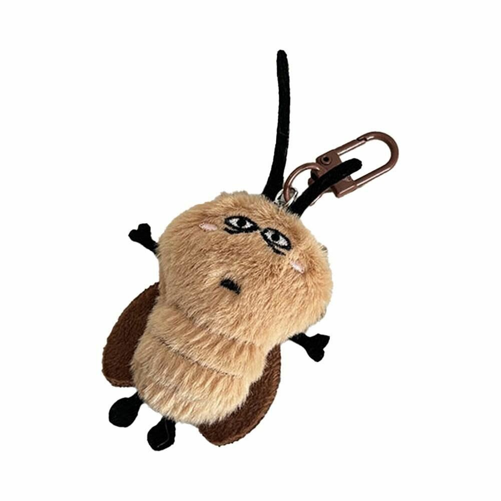 Милый плюшевый брелок в форме жука мягкая кукла таракана для креативных аксессуаров и забавных подарков