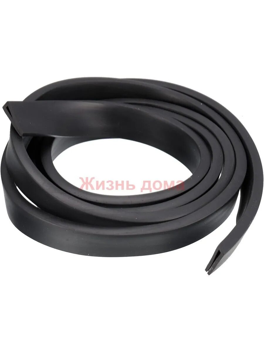 Уплотнительная резиновая лента длиной 2 метра Защита кромок 1,5-2 мм, черная
