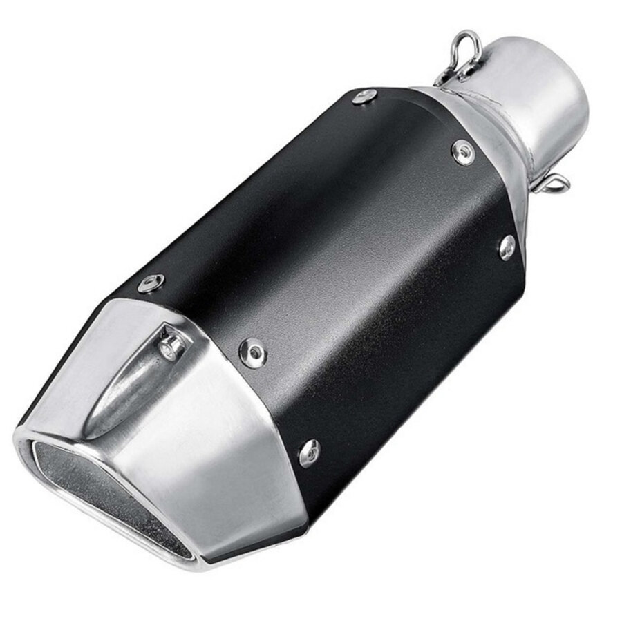Универсальный мотоциклетный короткий глушитель из нержавеющей стали 270 мм, скользящий на 38-51 мм