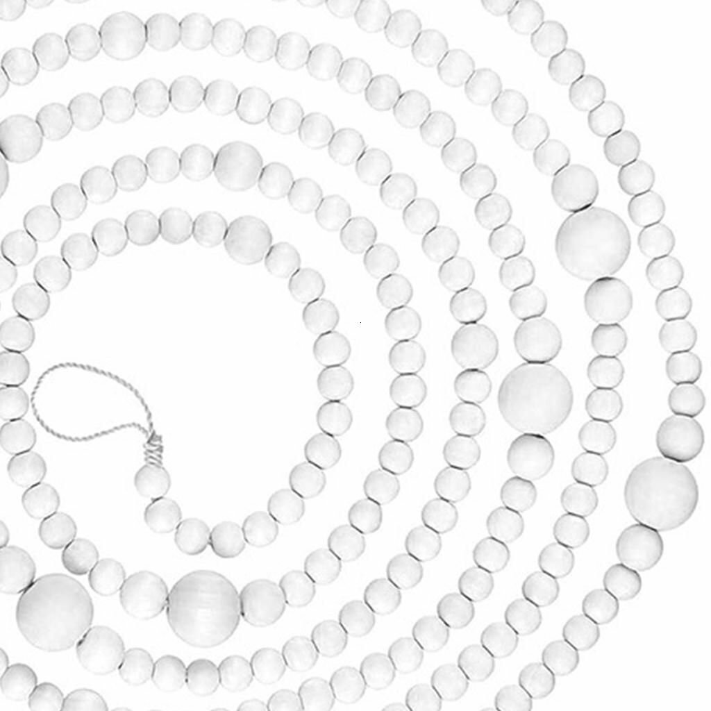 Нити Из Натуральных Деревянных бусин Для Декора Рождественской Елки И Подарочной Упаковки