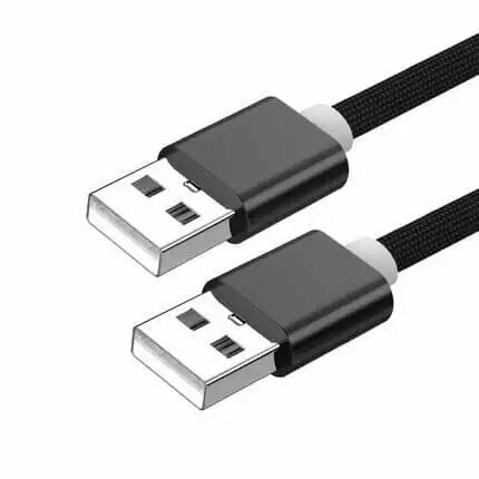 Кабель для передачи данных Usb тип A 2,0 папа-папа Плетеный двойной кабель для передачи данных компьютер ноутбук жесткий диск двойной кабель золотистый Серебристый
