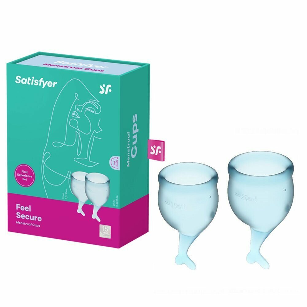 Менструальные чаши SATISFYER FEEL SECURE MENSTRUAL CUP 2 штуки в комплекте