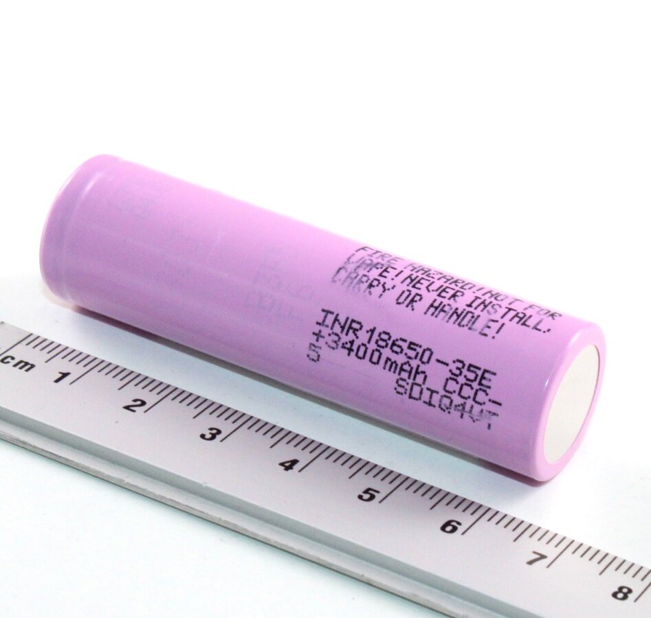 Аккумулятор SAMSUNG INR 18650-35E-PCM 3,7V, 3400mAh, Li-ion