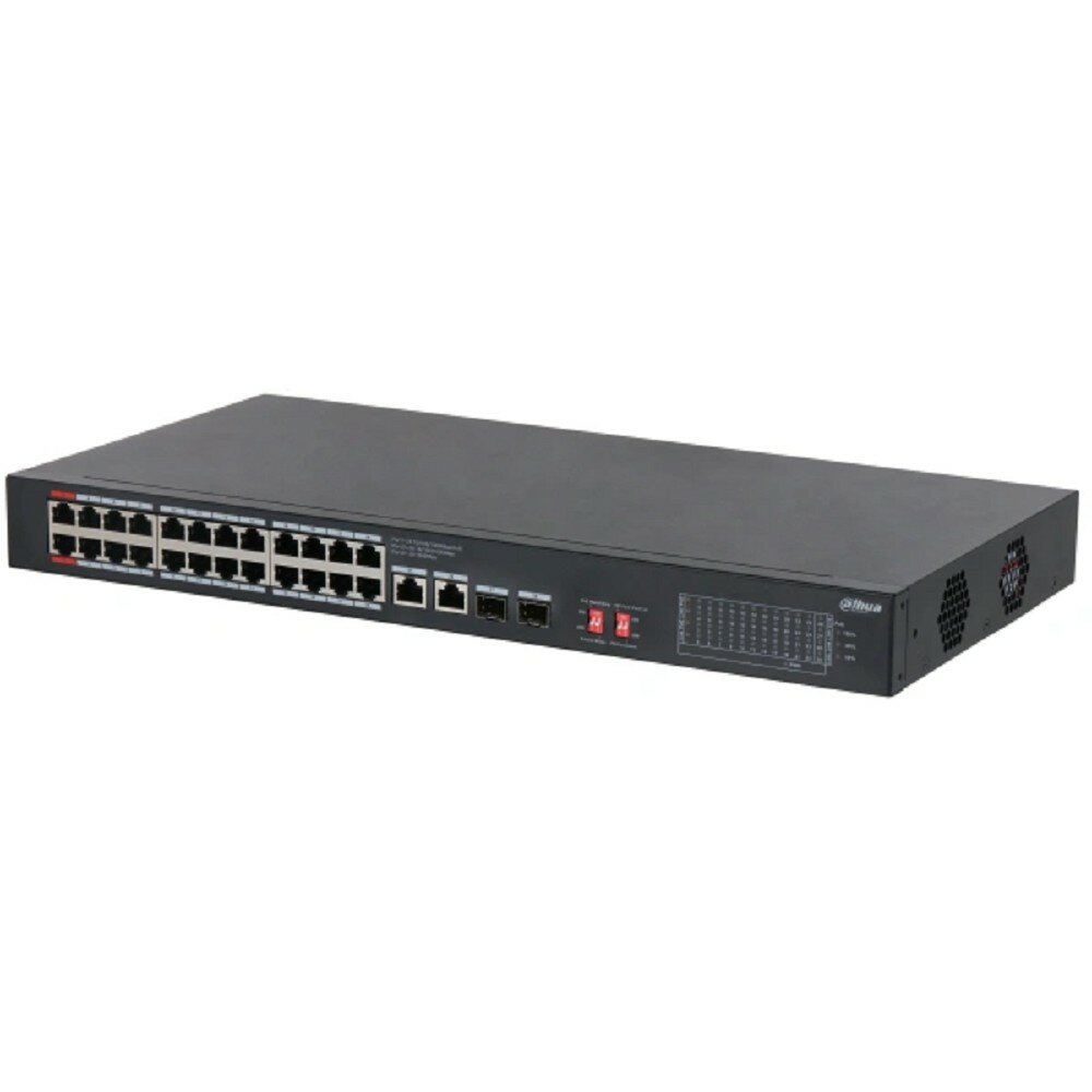 Коммутатор DH-S3228-24GT-240 Dahua Неуправляемый 28 портов 1000 Мбит/сек