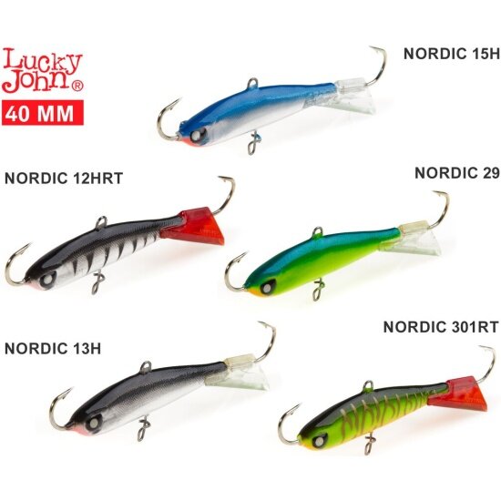 Lucky John Балансиры 5шт набор MIX NORDIC 4 40мм/12HRT/13H/15H/29/301RT 5шт без тройника