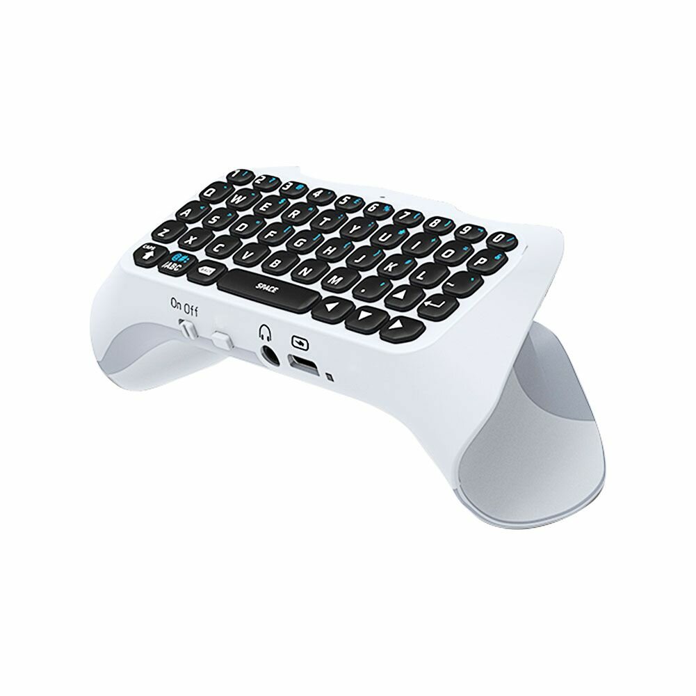 Беспроводная клавиатура для PS5 с тачпадом, QWERTY-раскладка и голосовой чат, прочный ABS-пластик