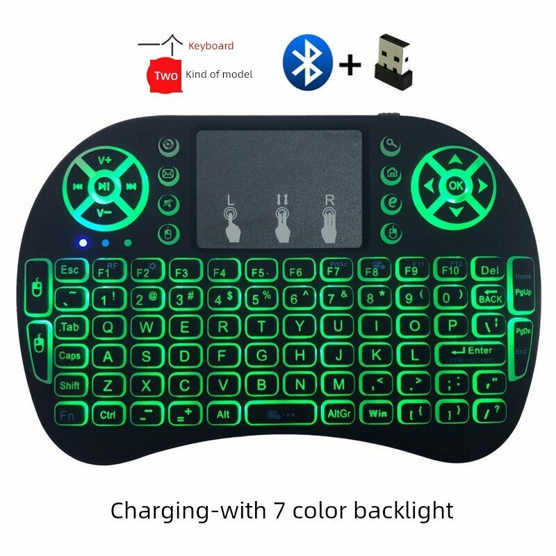 Мини-клавиатура Bluetooth с подсветкой, умная клавиатура и мышь для ТВ-приставки, HTPC, ноутбука, беспроводная